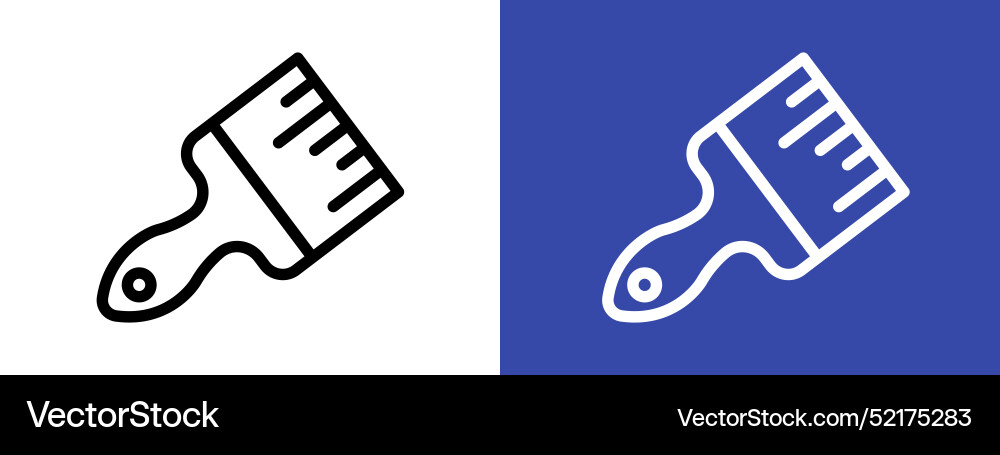 Paintbrush logo sign set outline Royalty Free Vector Image