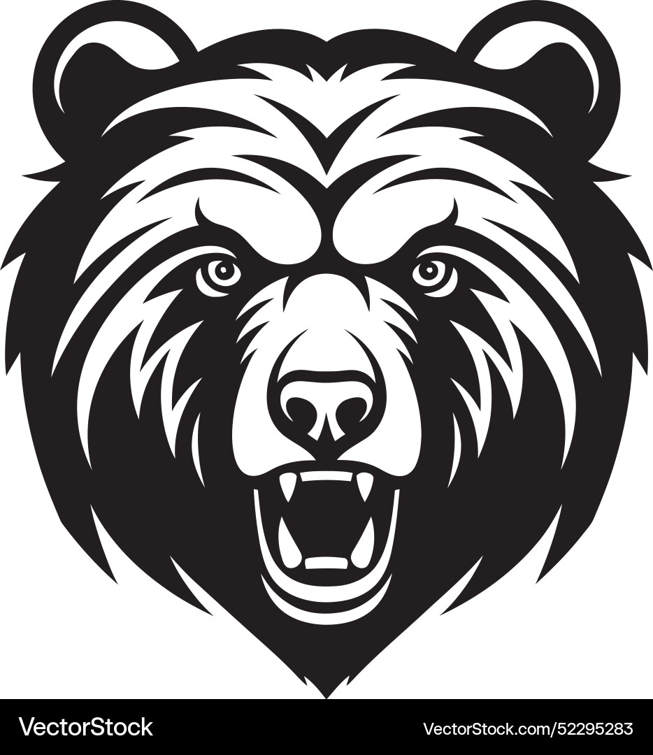 Radiant wilderness black bear designserene Vector Image