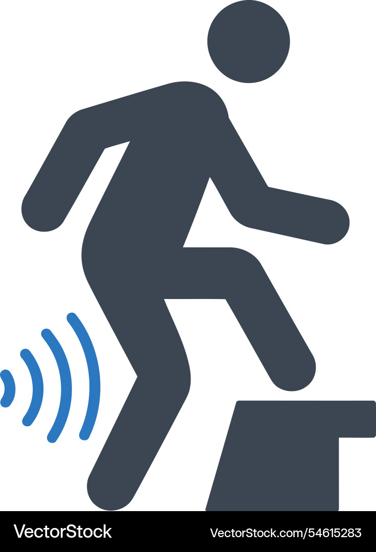 Running up steps icon Royalty Free Vector Image