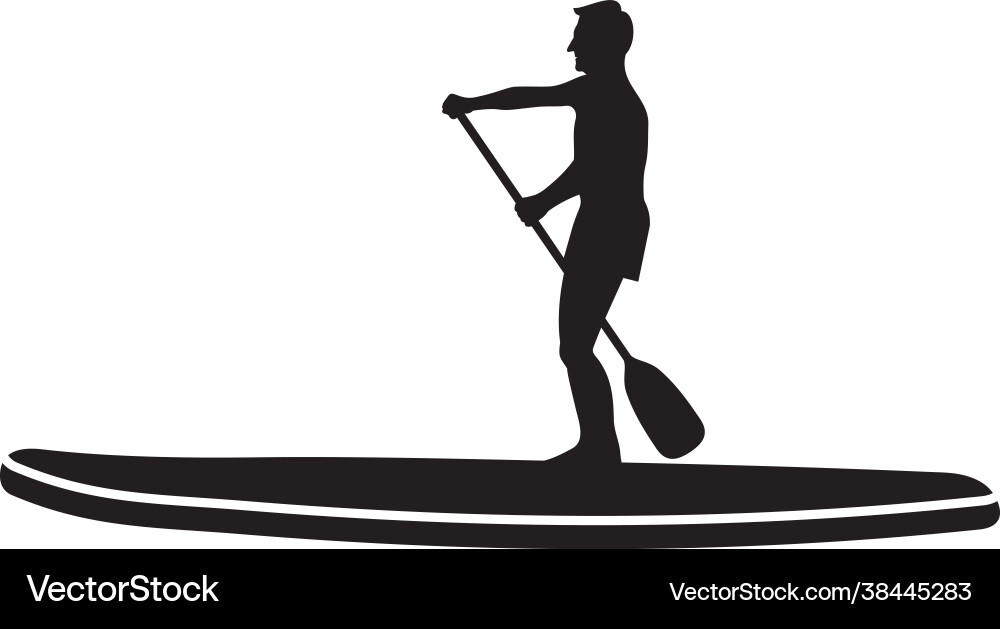 Stand up paddle board Royalty Free Vector Image
