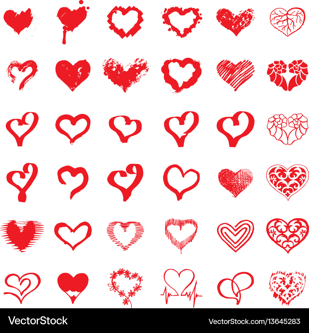 Watercolor Heart Splash Royalty Free Vector Image