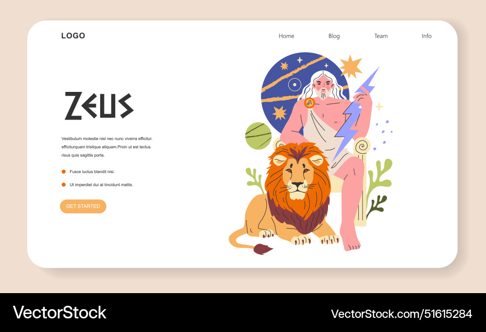 Ancient greek gods flat Royalty Free Vector Image
