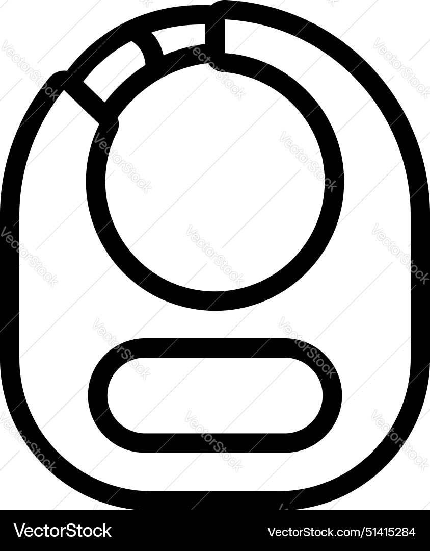 Black and white line art of a backpack Royalty Free Vector