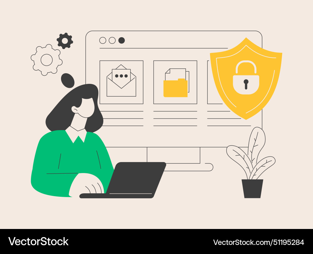 Digital ethics and privacy abstract concept Vector Image
