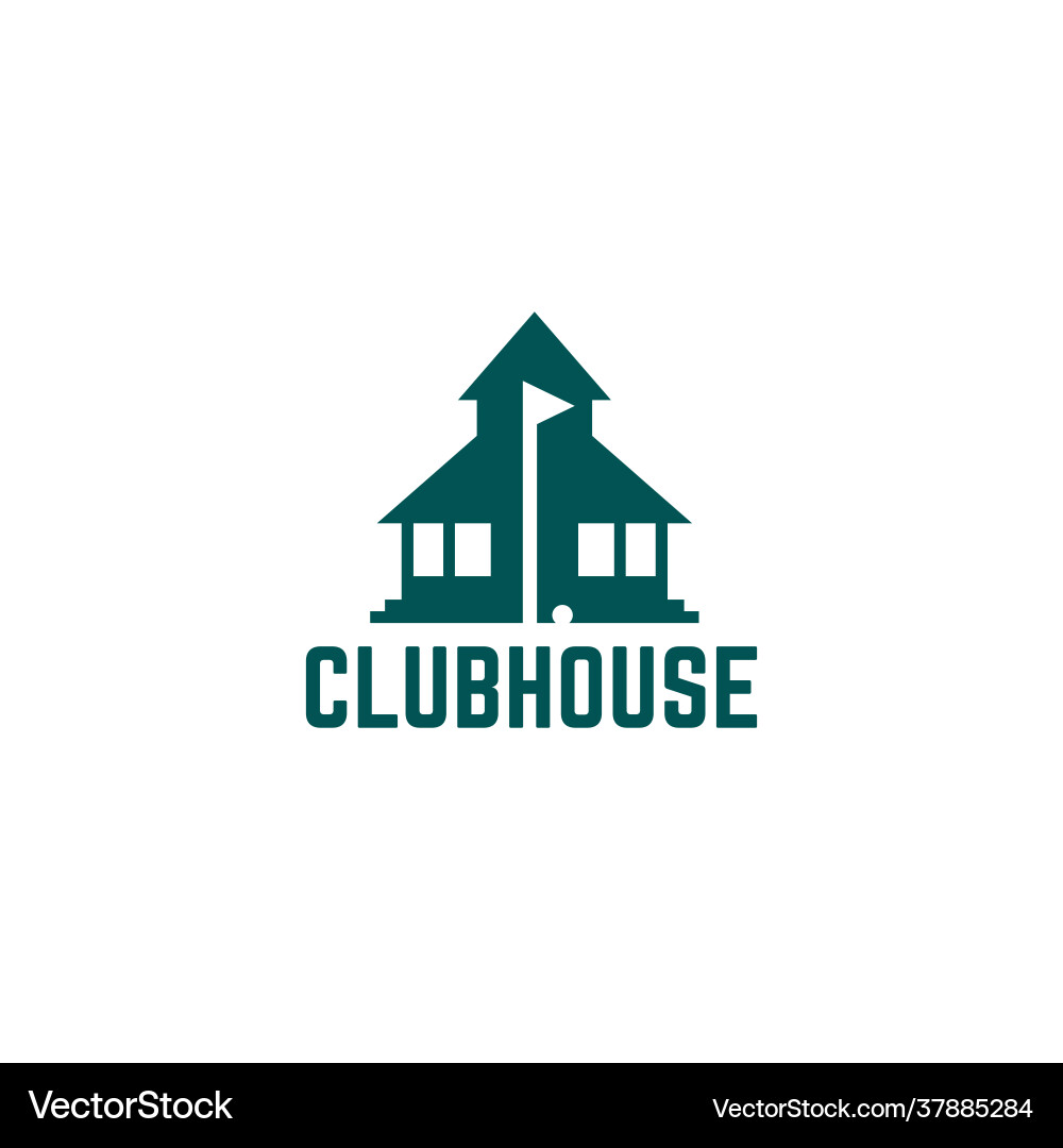 Golf Clubhouse Logo Template Royalty Free Vector Image