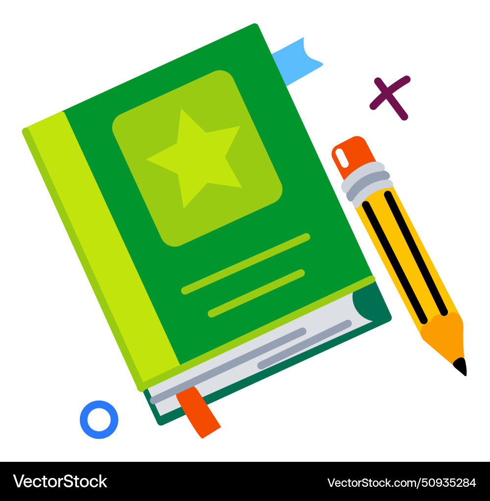 Homework book Royalty Free Vector Image - VectorStock