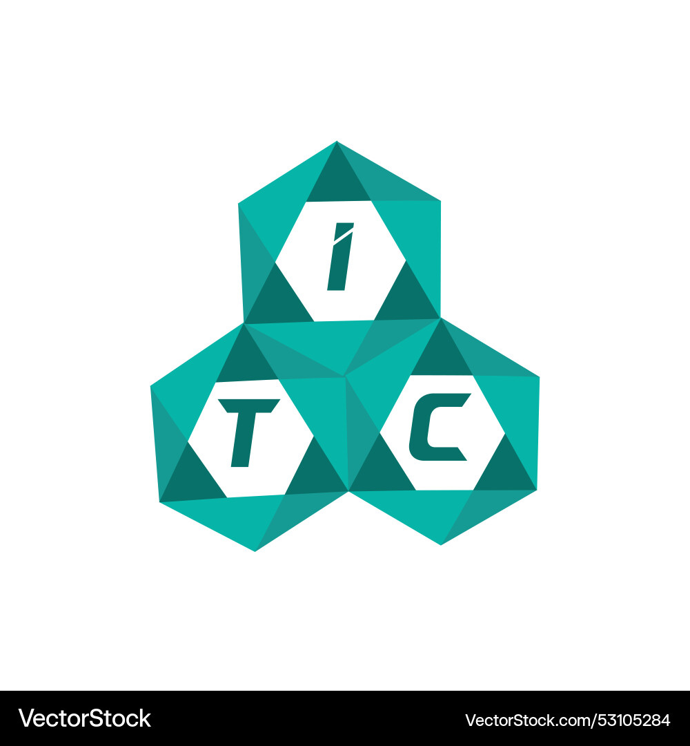 Itc creative minimalist letter logo unique Vector Image