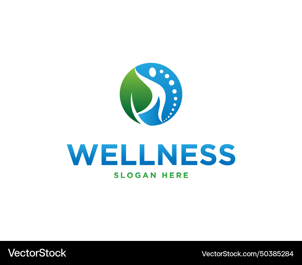 Physiotherapy logo design Royalty Free Vector Image