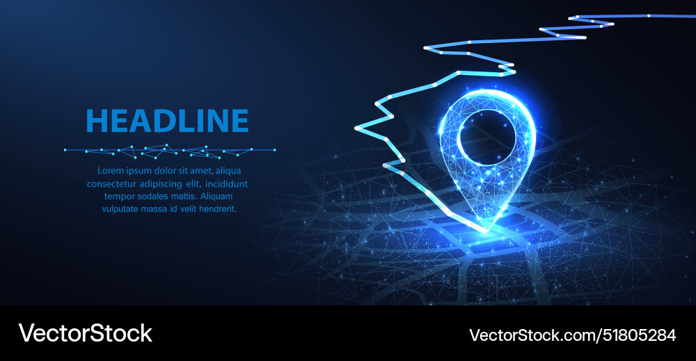 Pin icon with move path new office location Vector Image