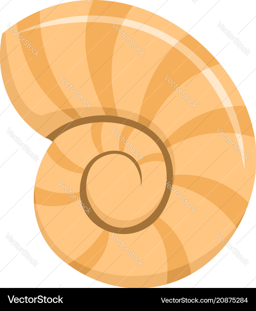 Reef shell icon flat style Royalty Free Vector Image