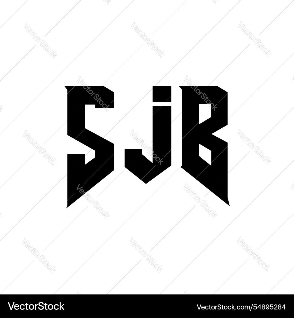 Sjb letter logo design for technology company Vector Image