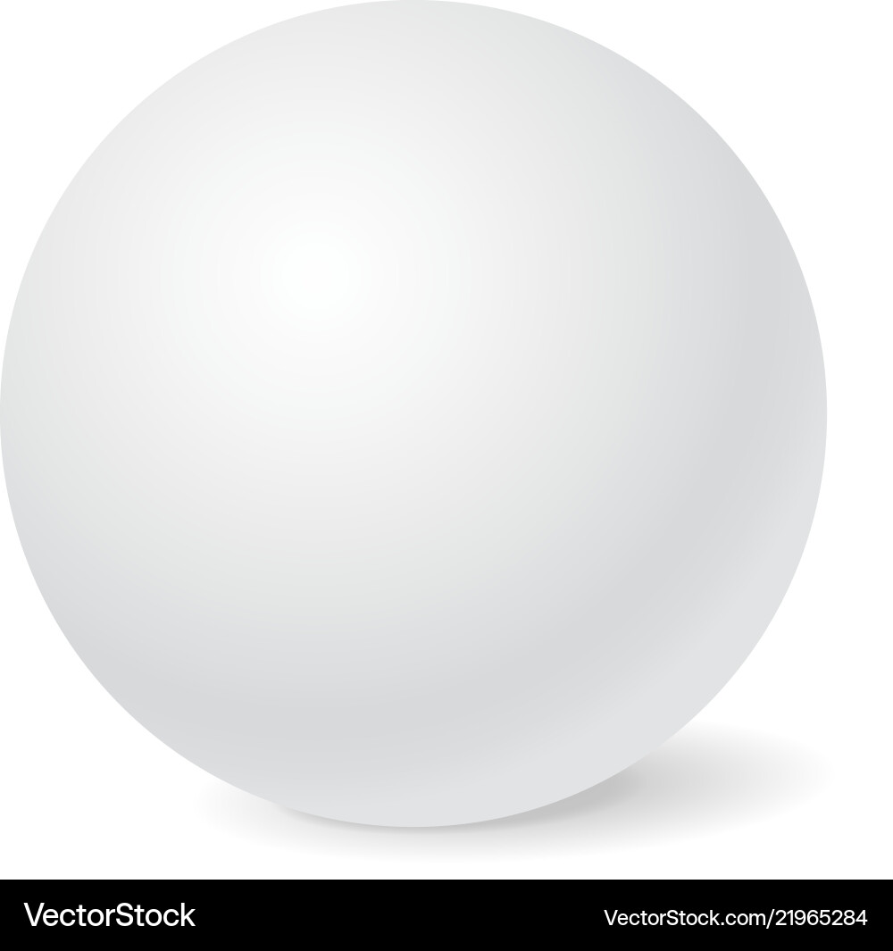White sphere mockup 3d template Royalty Free Vector Image