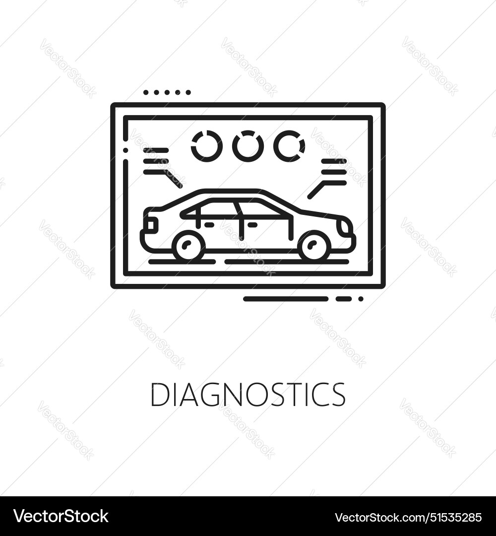 Car service auto dealership garage line icon Vector Image