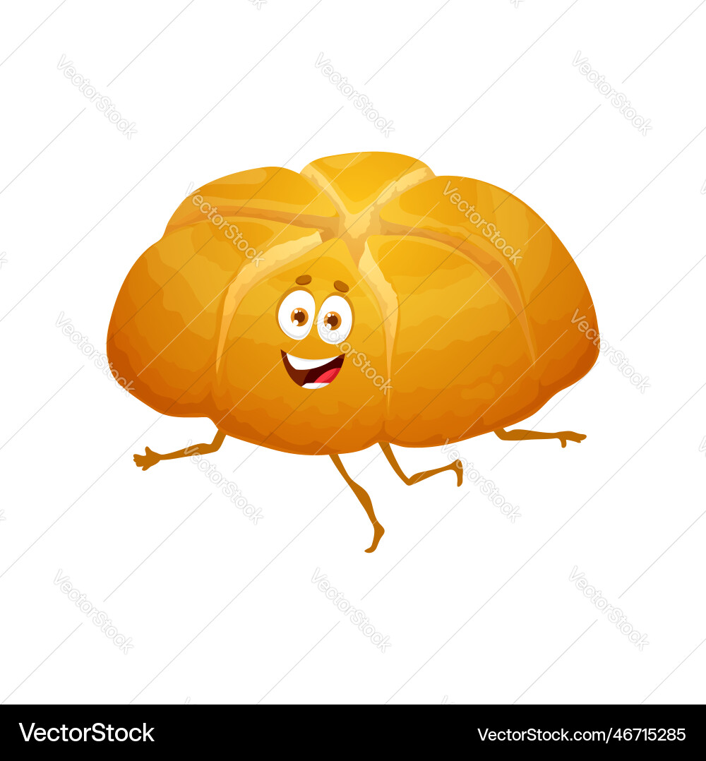 Cartoon australian damper bread character bakery Vector Image