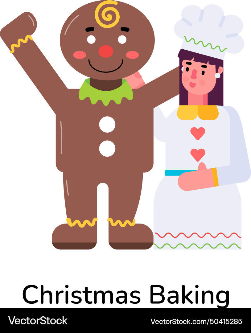 Christmas baking Royalty Free Vector Image - VectorStock