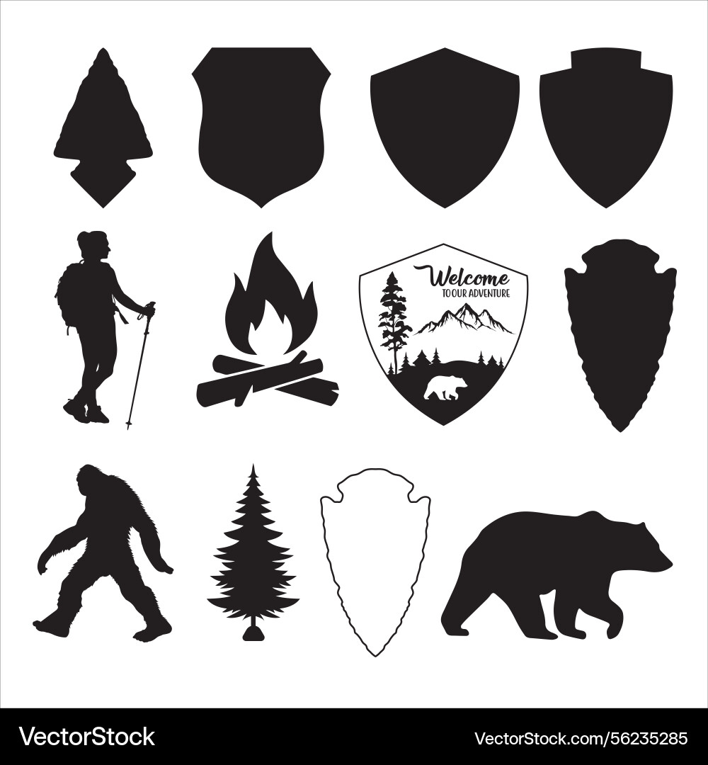 Customizable national park sign svg – Royalty-Free Vector | VectorStock