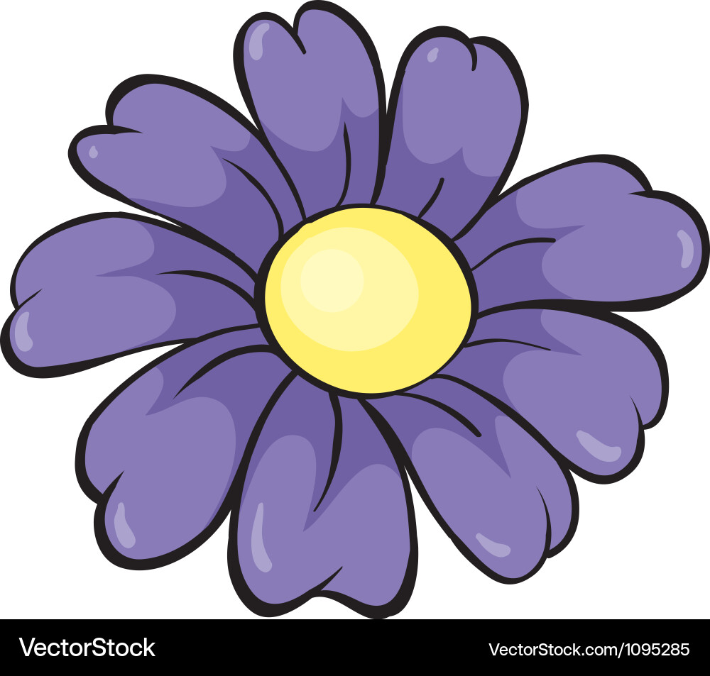 Purple flower Royalty Free Vector Image - VectorStock