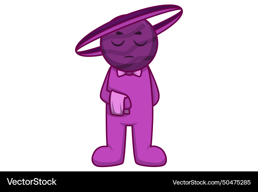 Solar system character design Royalty Free Vector Image