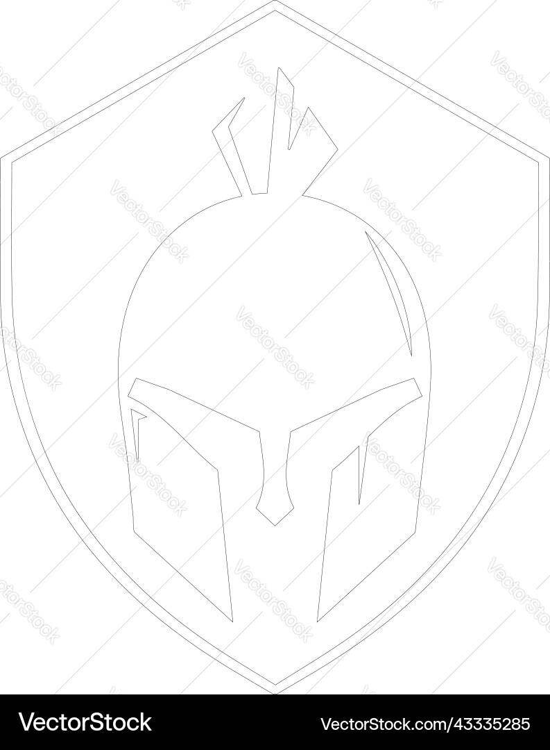 Spartan outline Royalty Free Vector Image - VectorStock
