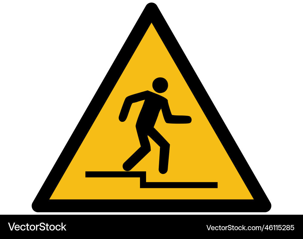 Step Down Sign Royalty Free Vector Image - VectorStock