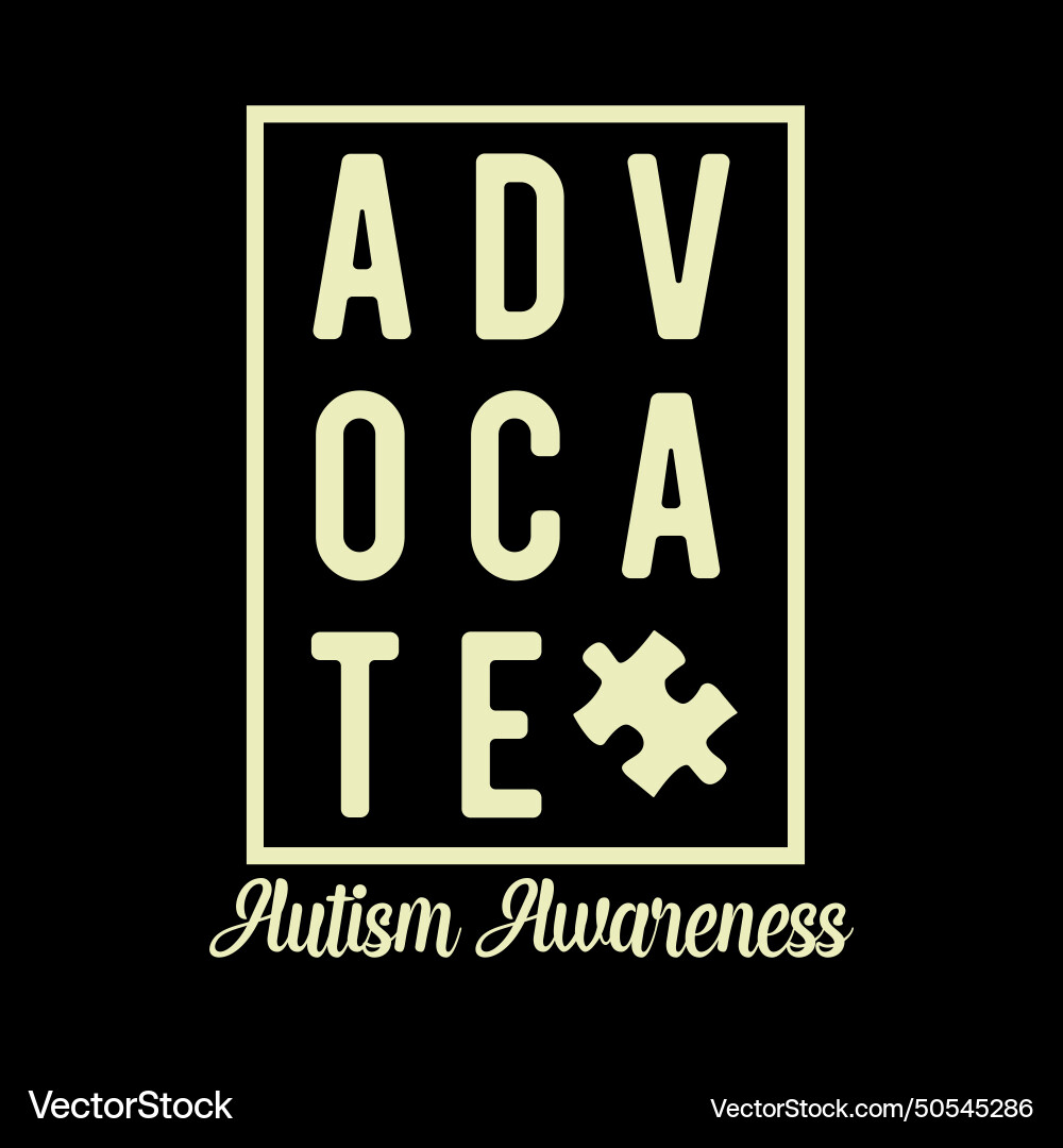Autism Awareness Support Royalty Free Vector Image
