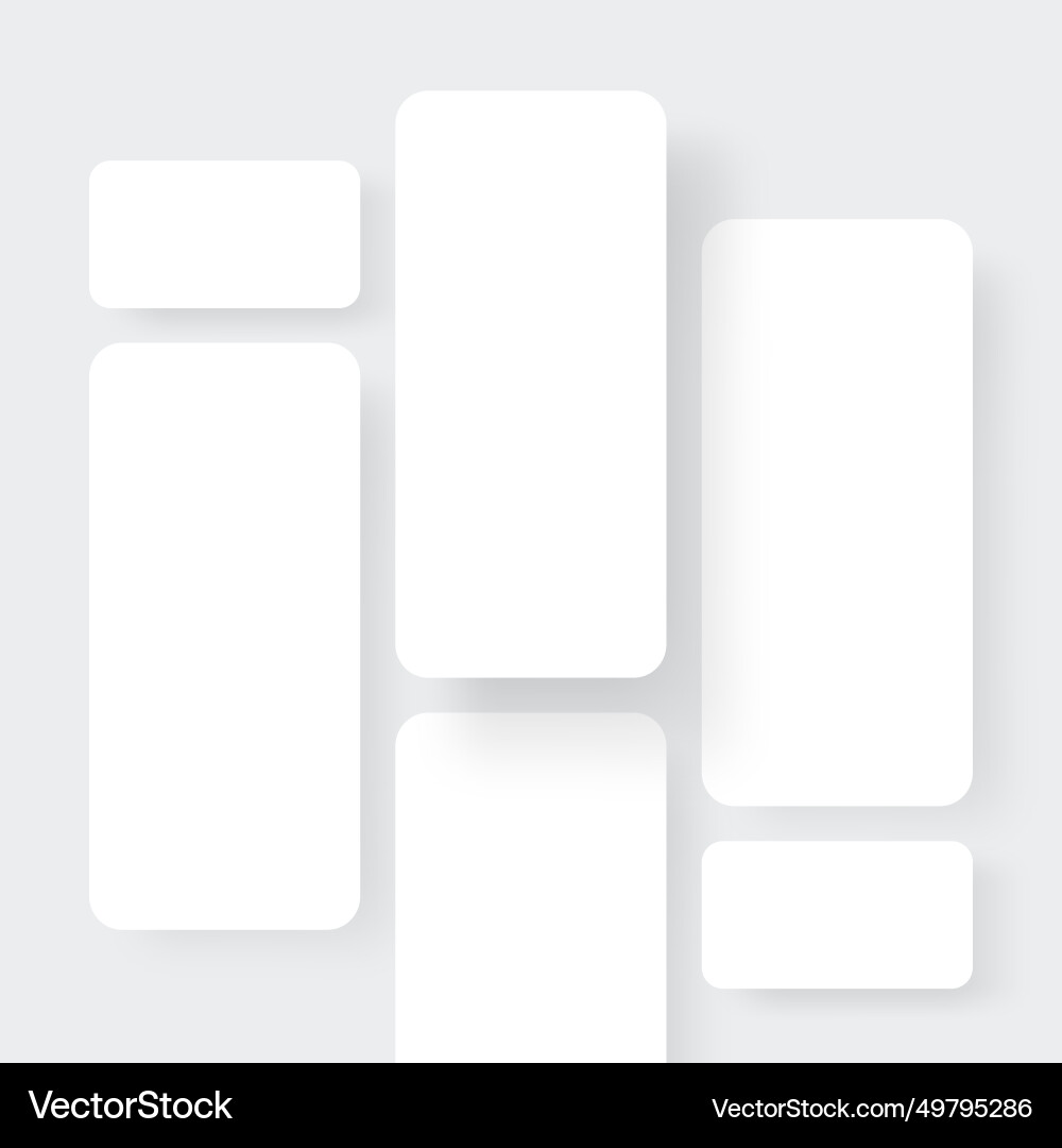 Blank mobile screens for app design showcase Vector Image