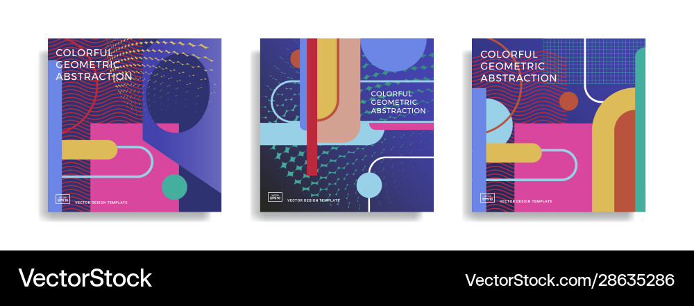 Design templates with colourful geometric shapes Vector Image