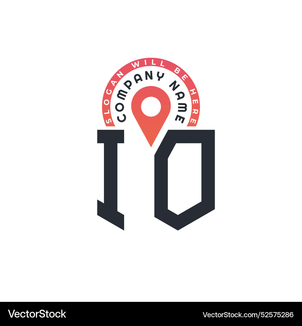 Io location logo design for human resources Vector Image
