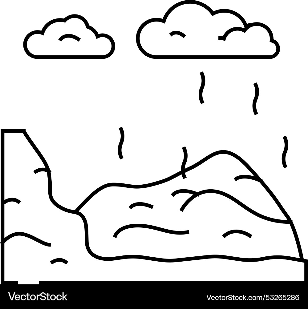 Landfill waste sorting line icon Royalty Free Vector Image