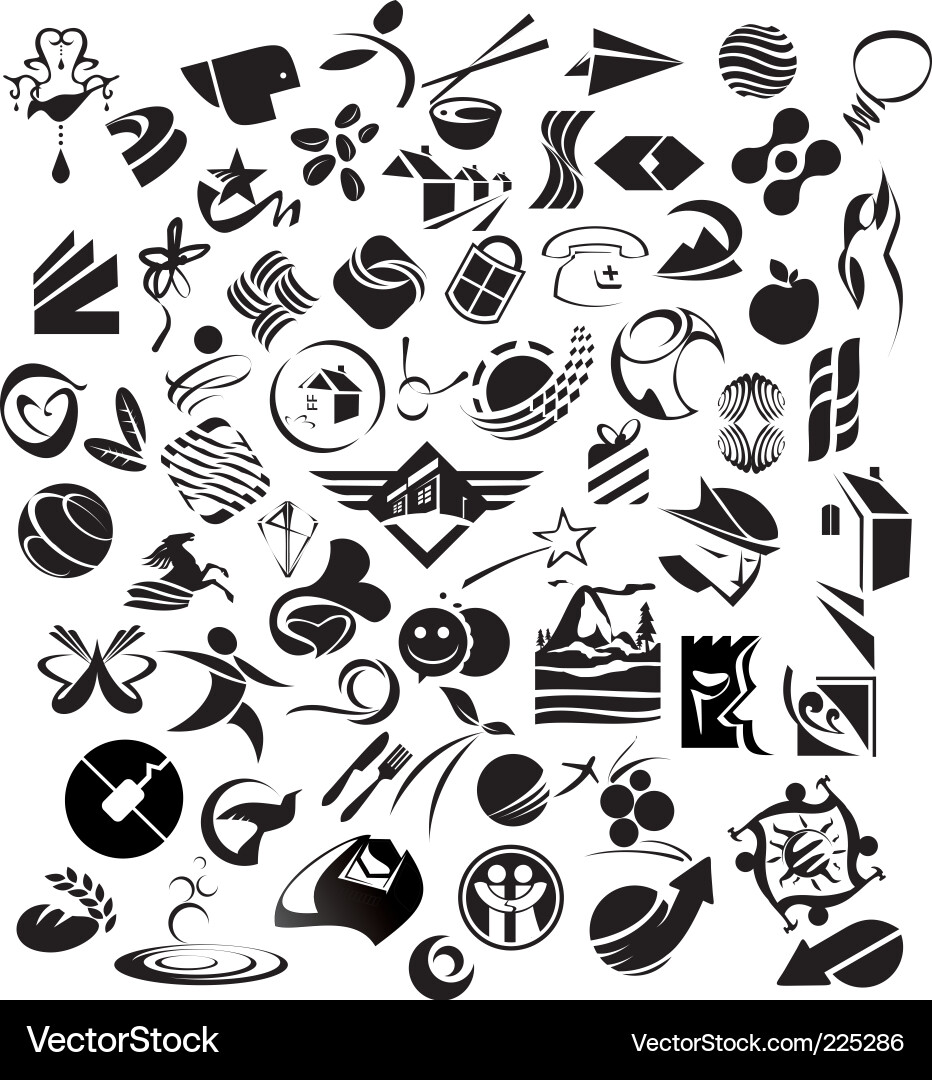 Mix symbols Royalty Free Vector Image - VectorStock