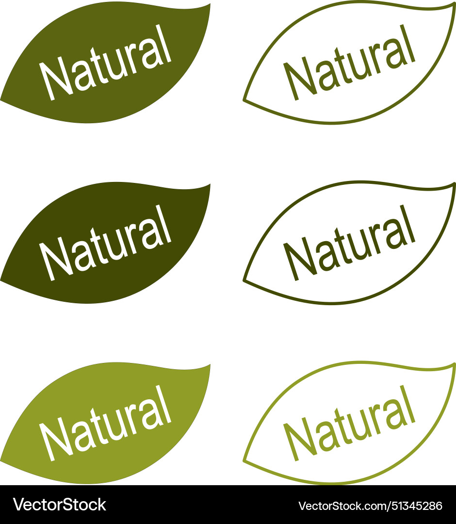 Natural leaves sign symbol logo Royalty Free Vector Image