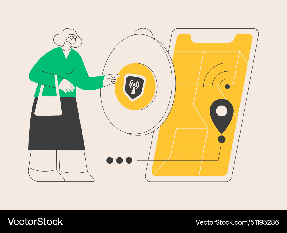 Personal emergency button abstract concept Vector Image