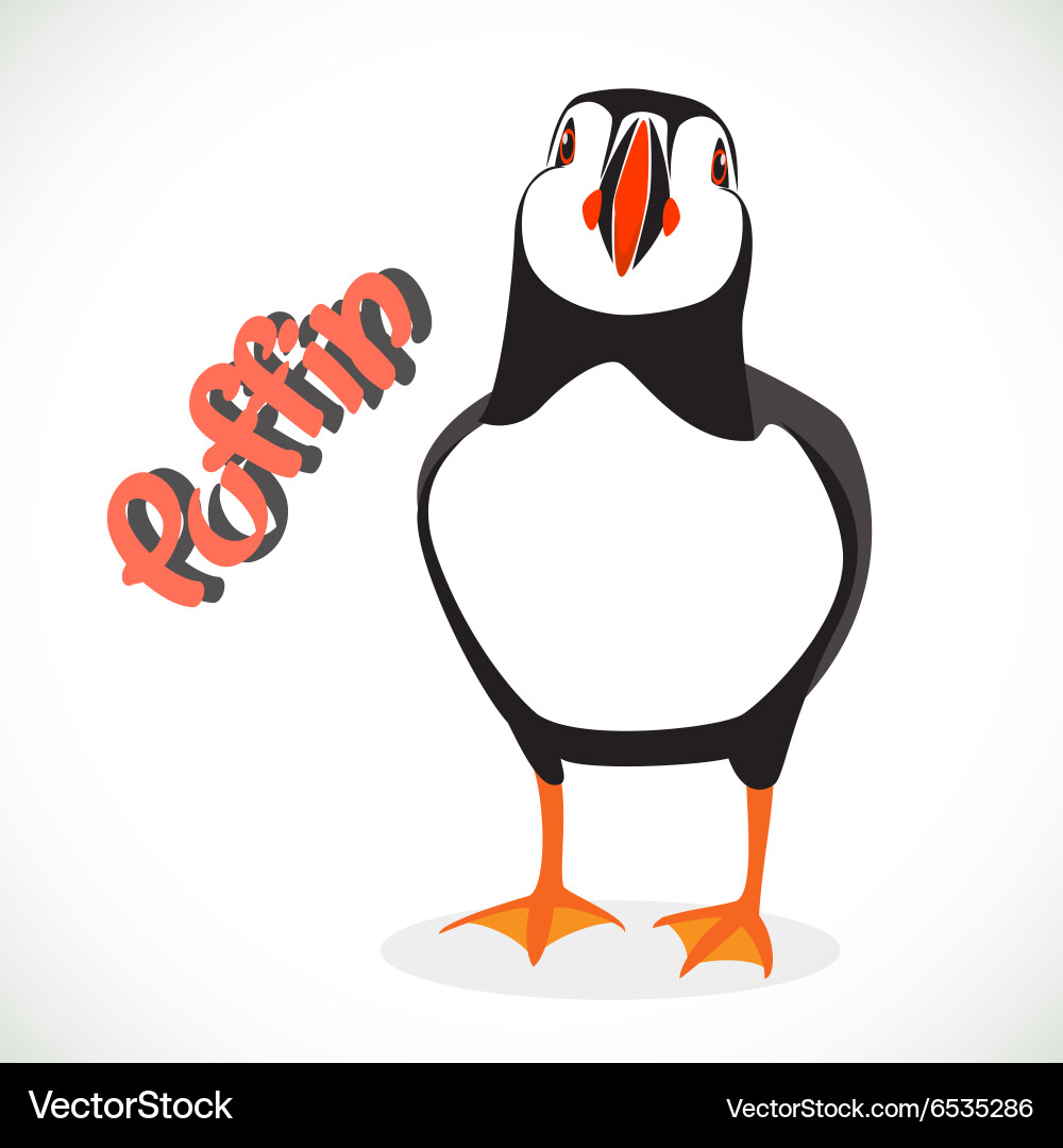 Puffin bird 2 Royalty Free Vector Image - VectorStock