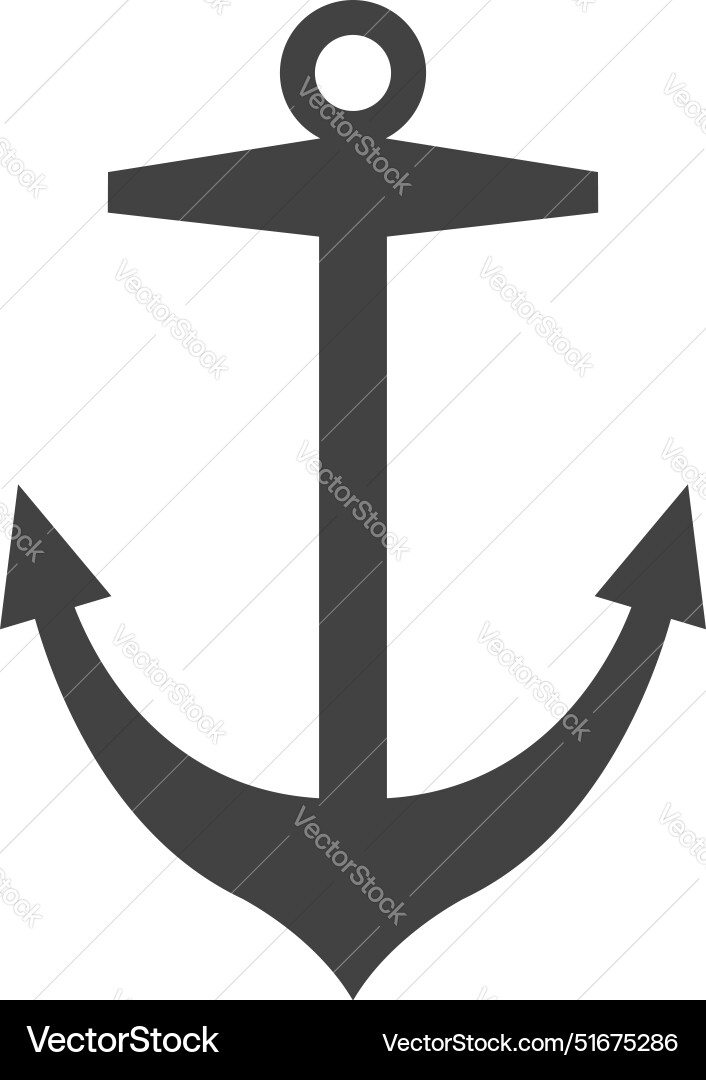 Ship anchor pictogram Royalty Free Vector Image