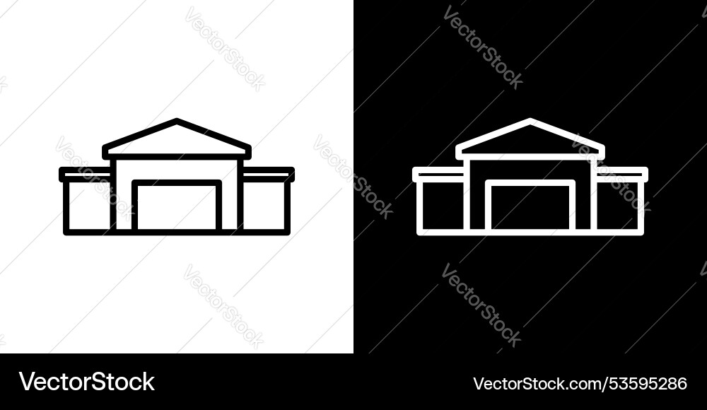 Showroom thin line icon set Royalty Free Vector Image