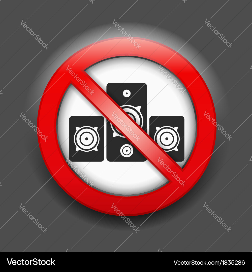 Silence Sign - Noise Restriction Royalty Free Vector Image