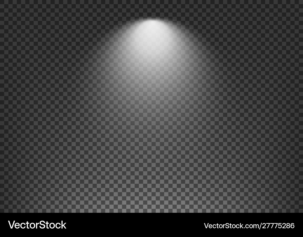 Spotlight effect on transparent background Vector Image