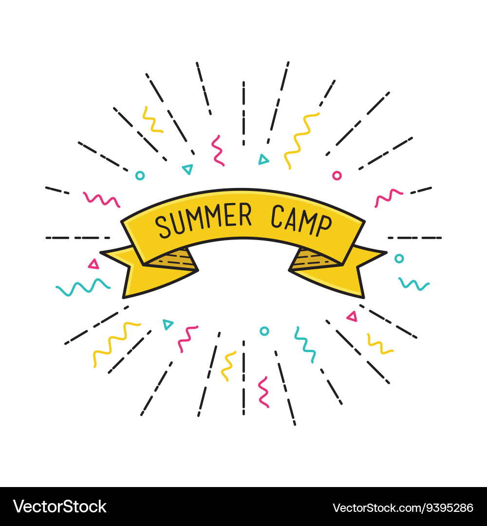 Summer Camp Motivational Poster Royalty Free Vector Image