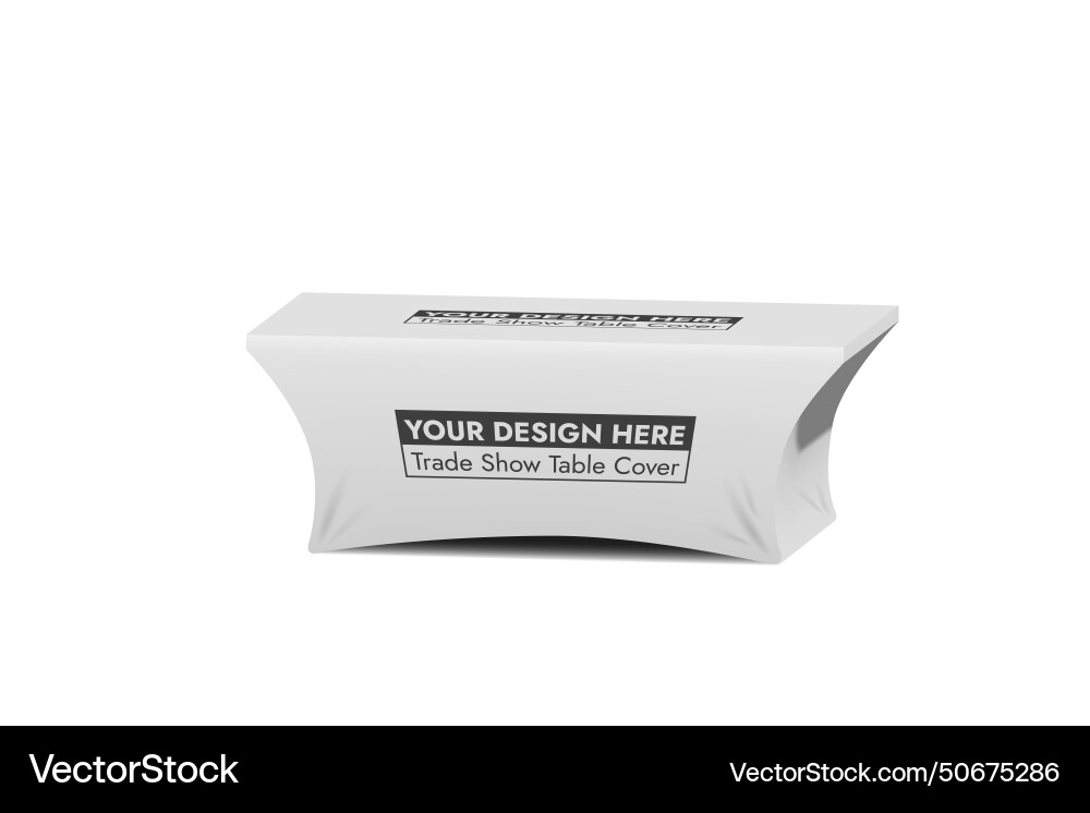 Trade show table cover on white background Vector Image