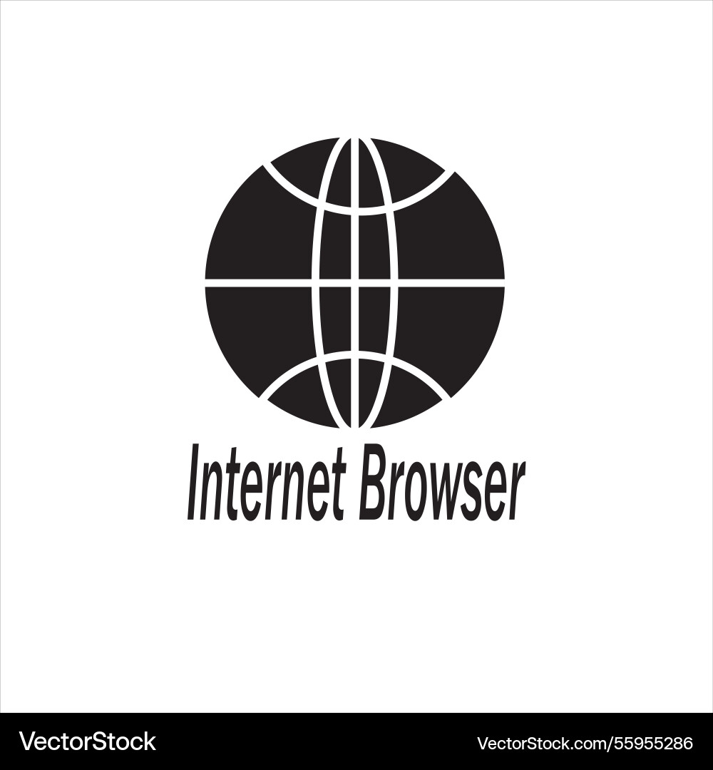 Unique modern internet browser icon profession Vector Image