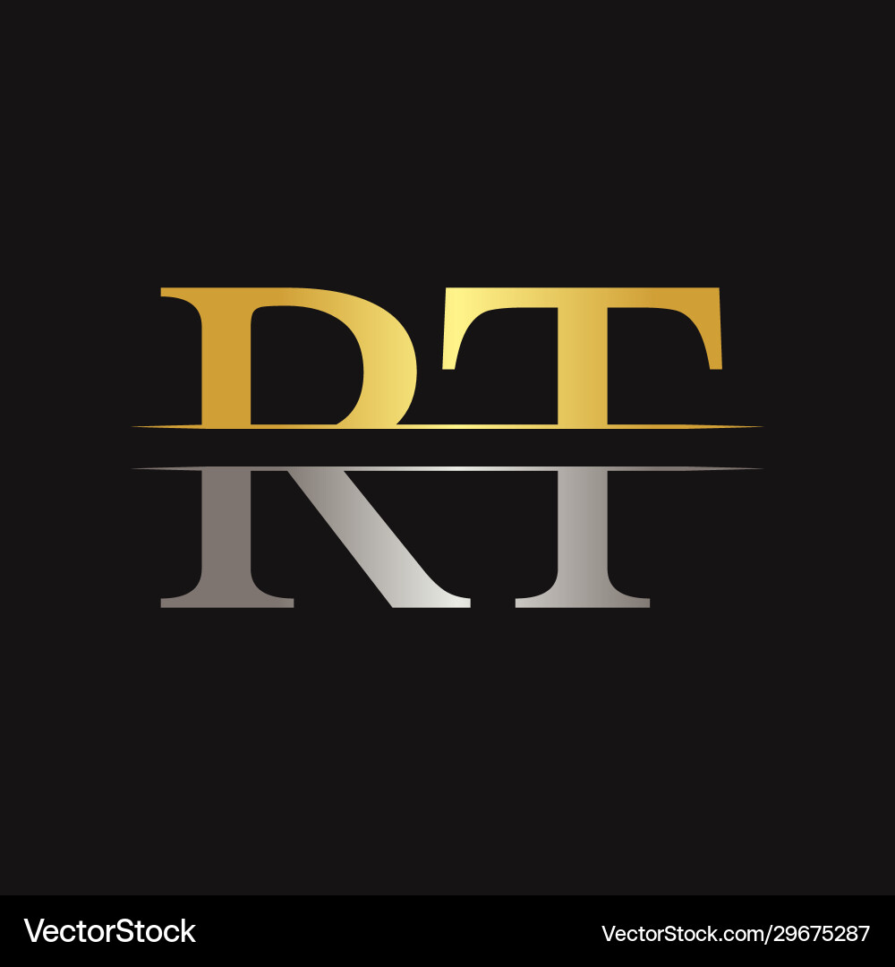 Abstract letter rt logo design template creative Vector Image
