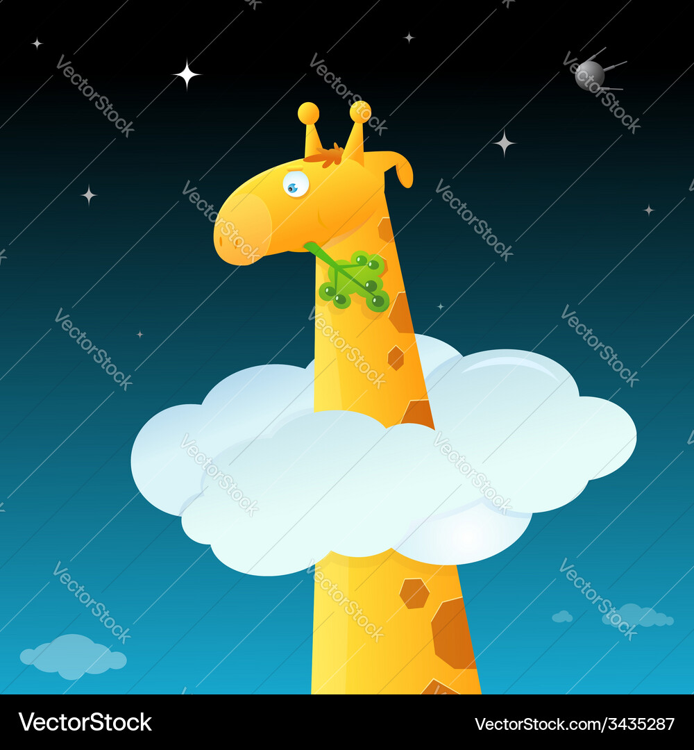 Cartoon giraffe Royalty Free Vector Image - VectorStock