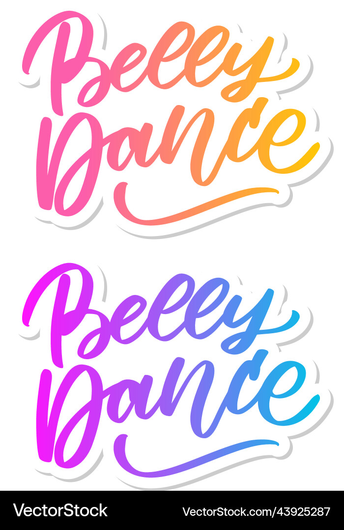 Letter belly dance lettering composition for your Vector Image
