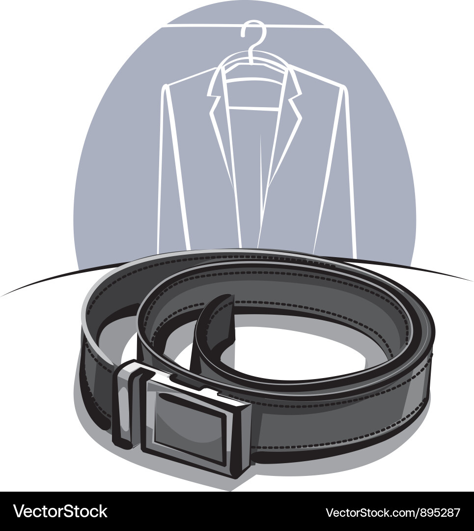 Men leather belt Royalty Free Vector Image - VectorStock