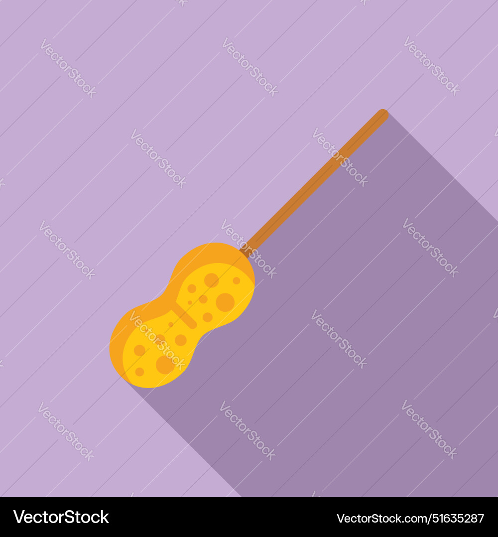 Peanut butter sponge on a wooden stick Royalty Free Vector