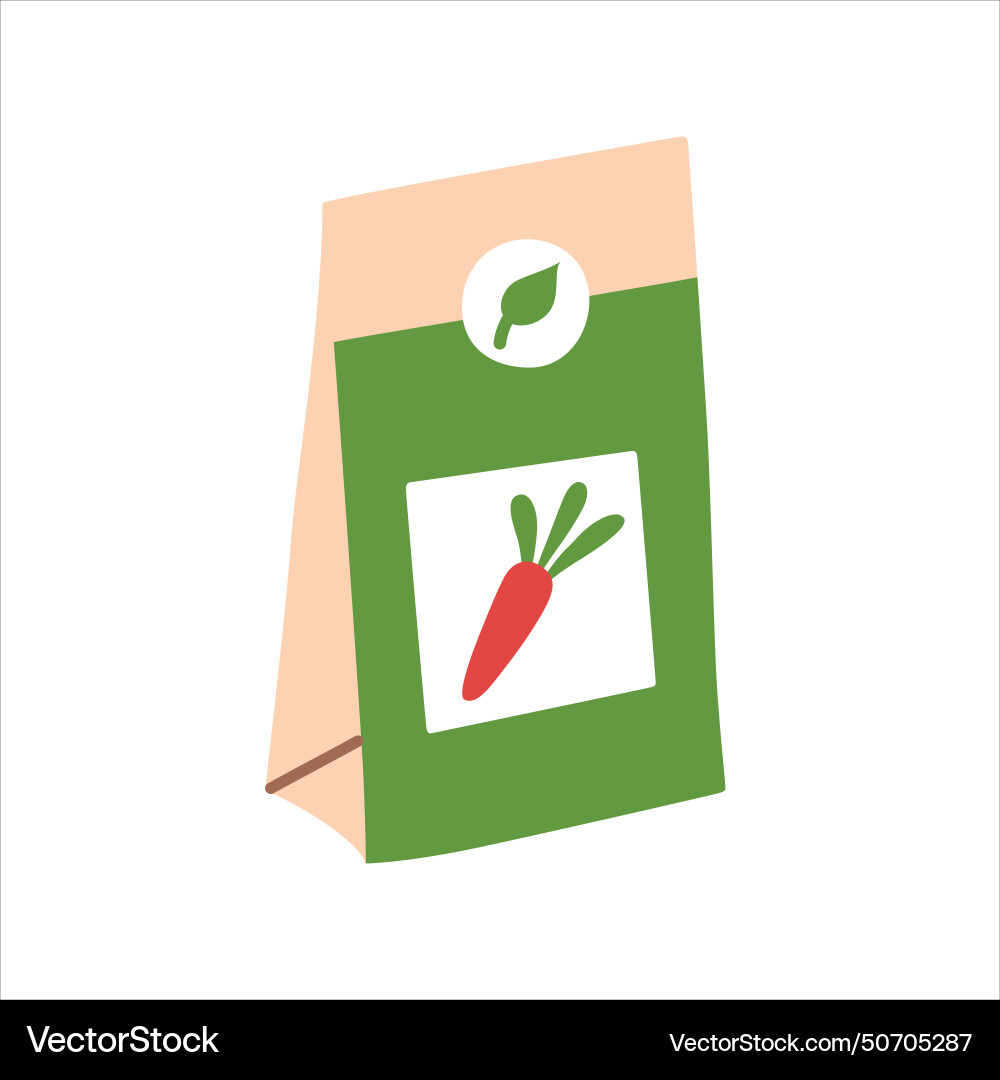Seeds pack icon of paper Royalty Free Vector Image