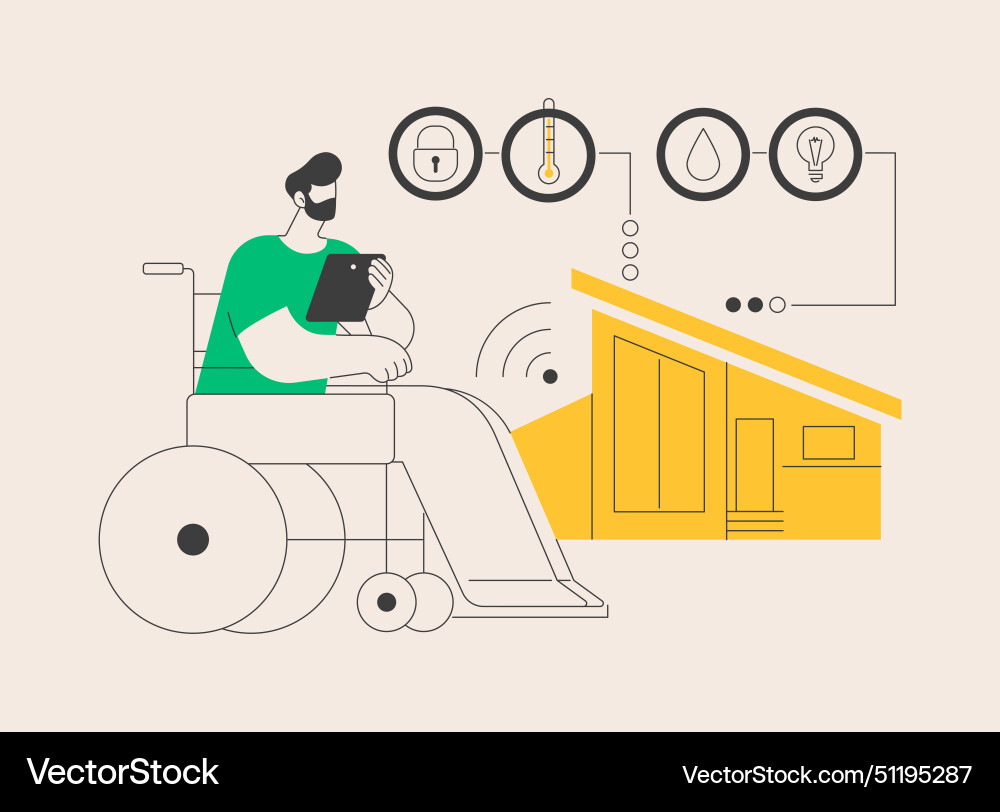 Smart technology for persons with disabilities Vector Image