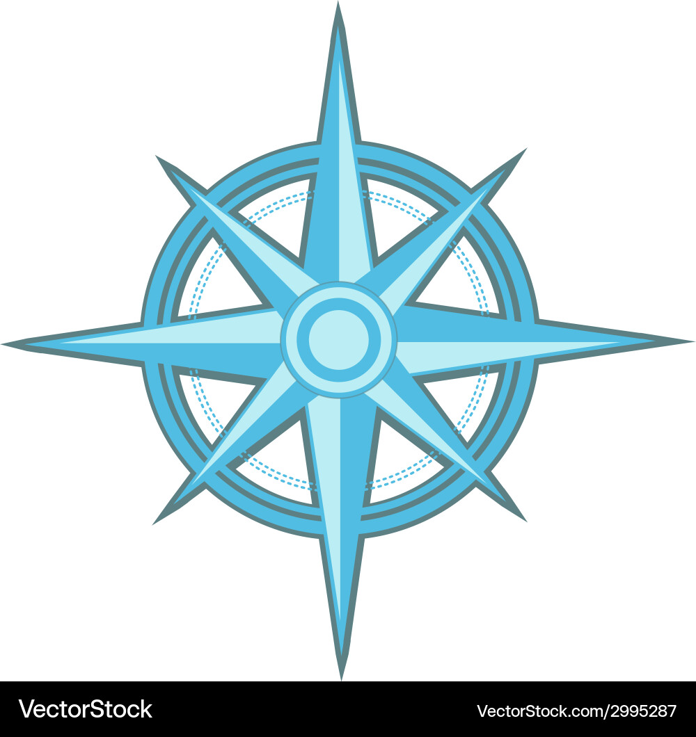 Wind rose - compass star Royalty Free Vector Image
