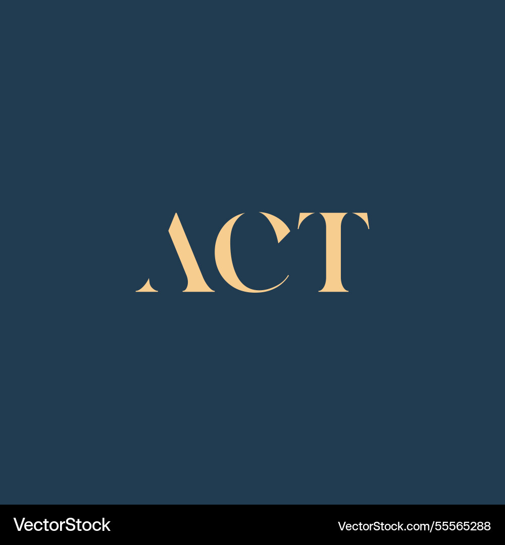 Act abstract letter logo design Royalty Free Vector Image