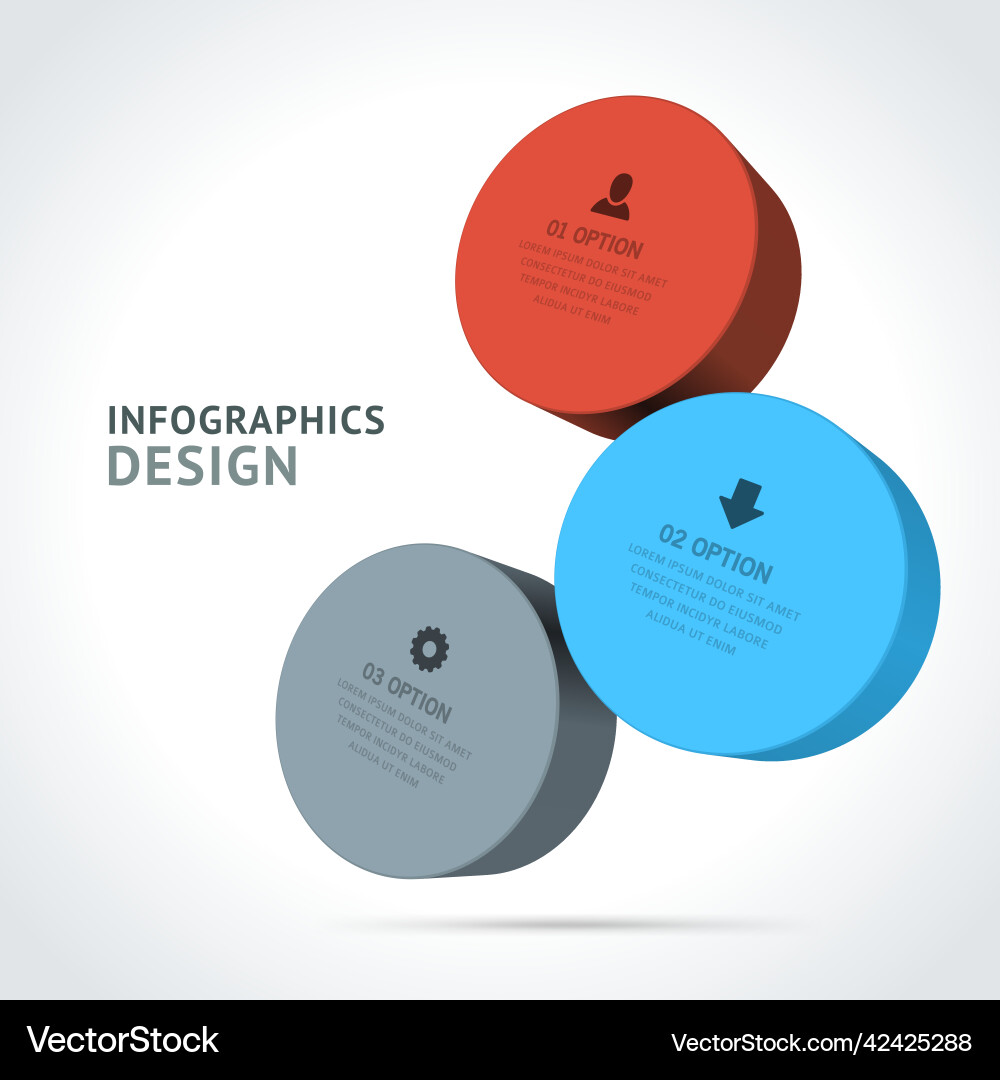 Circle chip geometric figure infographic scheme Vector Image